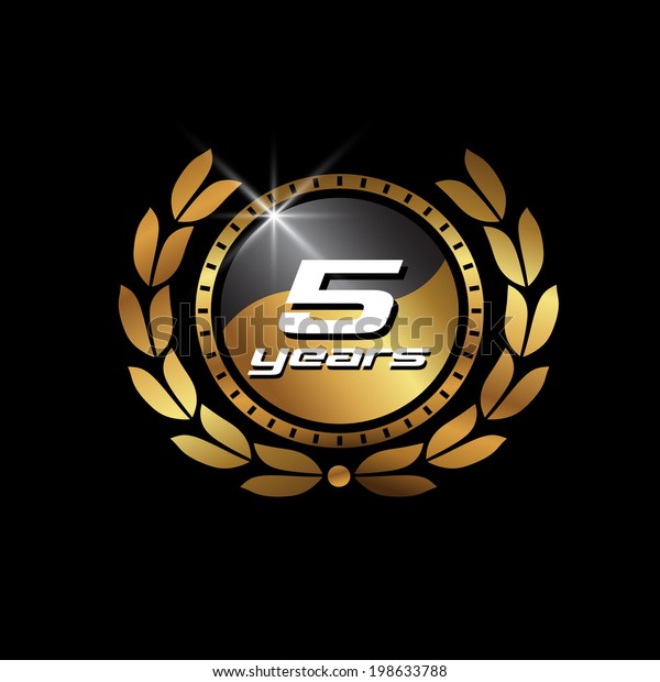 Gold Seal 5 Years Image Concept Stock Vector (Royalty Free) 198633788 ...