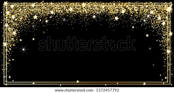 Gold Shining Glitter Texture Star On Stock Vector (Royalty Free) 1372457792