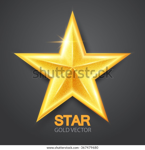 Gold Shining Star Achieve Win Design Stock Vector (Royalty Free ...