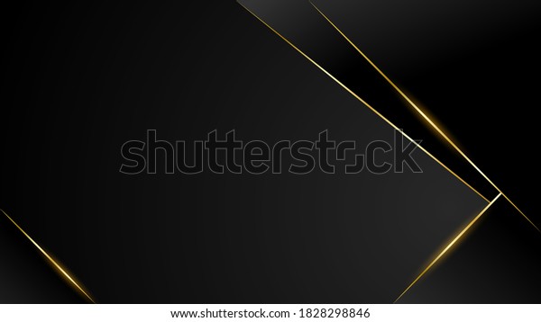 Gold Shiny Geometric Triangle Stripe Line Stock Vector (Royalty Free ...
