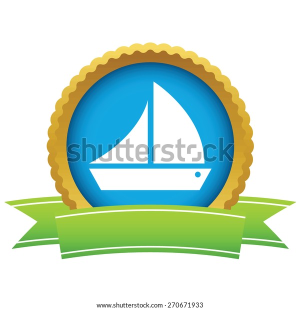 Gold Ship Logo On White Background Stock Vector (Royalty Free ...