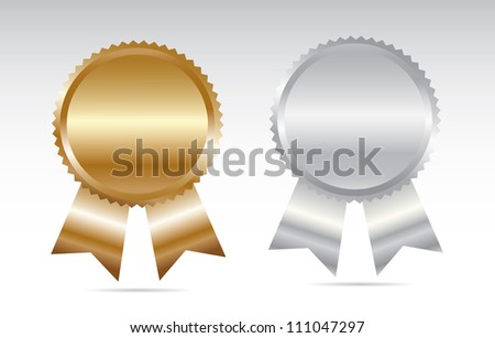 Gold Silver Award Vector Stock Vector (Royalty Free) 111047297 ...