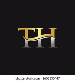Gold Silver Letter Th Logo Design Stock Vector (Royalty Free ...