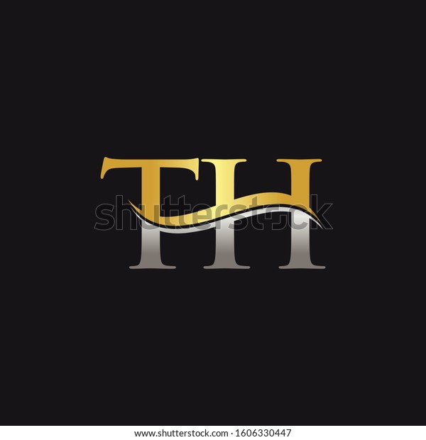 Gold Silver Letter Th Logo Design Stock Vector (Royalty Free ...