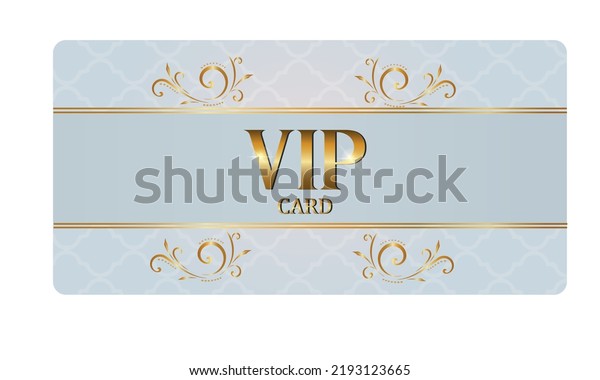 Gold Silver Vip Card Vector Illustration Stock Vector (Royalty Free ...