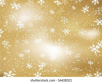 Gold Snowflake Background Stock Vector (Royalty Free) 56428321