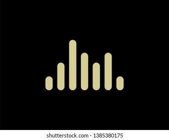 Gold Sound Wave Background Vector Illustration Stock Vector (Royalty ...