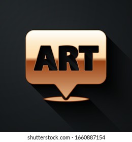 Gold Speech Bubble Text Art Icon Stock Vector (Royalty Free) 1660887154 ...