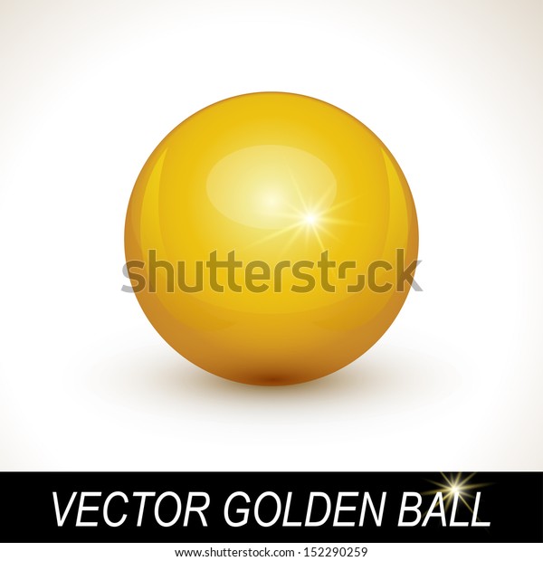 Gold Sphere Vector Golden Ball Stock Vector (Royalty Free) 152290259
