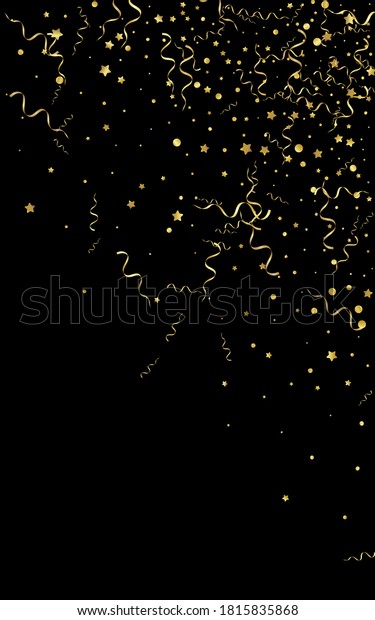 Gold Spiral Party Vector Black Background Stock Vector (Royalty Free ...