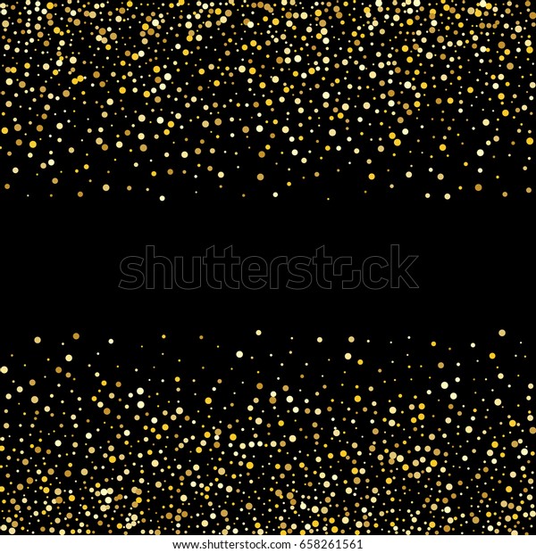 Gold Spray Dot On Black Background Stock Vector (Royalty Free) 658261561