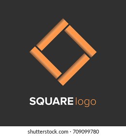 Gold Square Logo Template Design Modern Stock Vector (Royalty Free ...