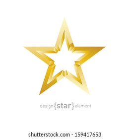 Gold Star Abstract Vector Design Element Stock Vector (Royalty Free ...