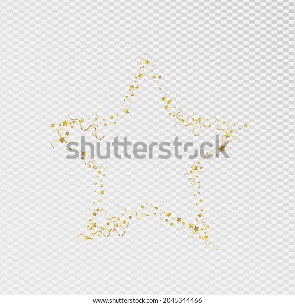 Gold Star Abstract Vector Transparent Background Stock Vector (Royalty ...