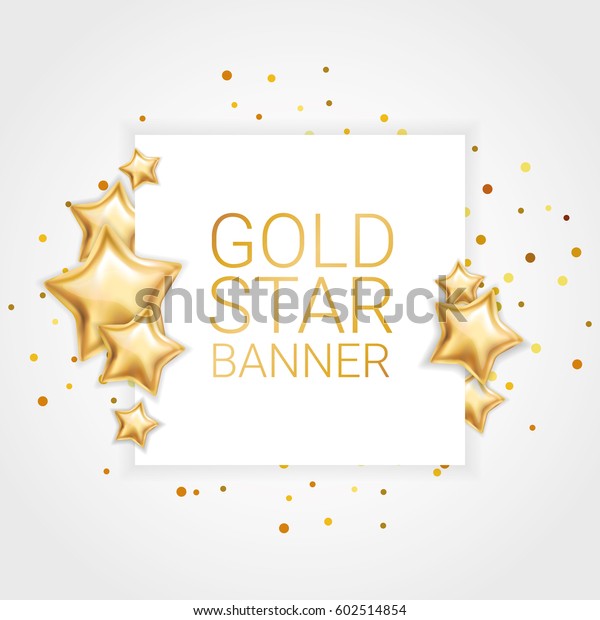 Gold Star Banner Background1 Stock Vector (Royalty Free) 602514854 ...