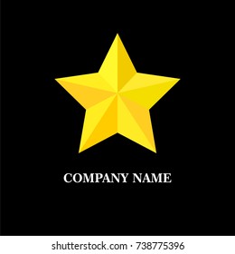 Gold Star Logo Vector Company Sign Stock Vector (Royalty Free ...