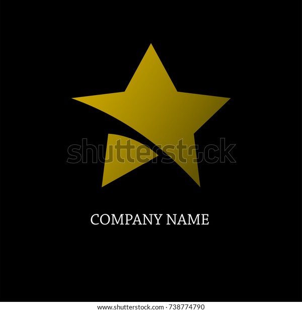Gold Star Logo Vector Company Sign Stock Vector (Royalty Free ...