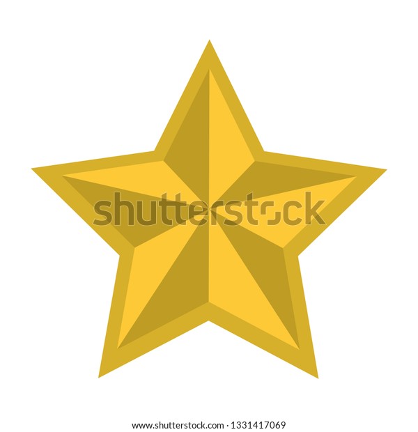 Gold Star Symbol Isolated Stock Vector (Royalty Free) 1331417069 ...
