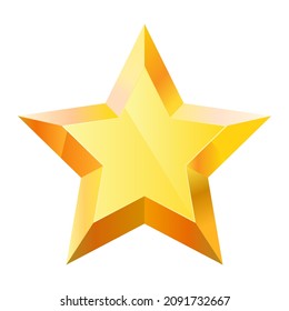 Gold Star Vector Illustration Decor Stock Vector (Royalty Free ...