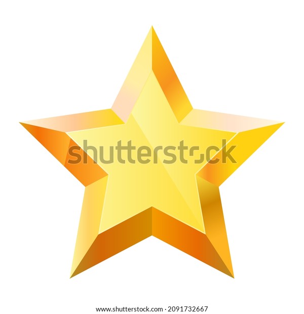 Gold Star Vector Illustration Decor Stock Vector (Royalty Free ...