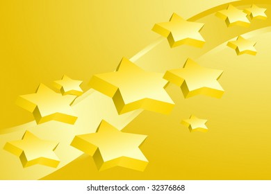 Colorful Stars Scattered Vertically Isolated Yellow Stock Vector ...