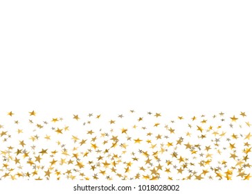 Gold Stars Falling Confetti Isolated On Stock Vector (Royalty Free ...