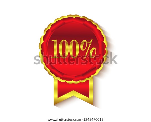 Gold Sticker 100 Stock Vector (Royalty Free) 1245490015 | Shutterstock