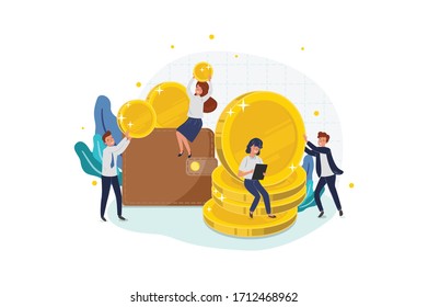Gold Team Business Concept Vector Illustration Stock Vector (Royalty ...