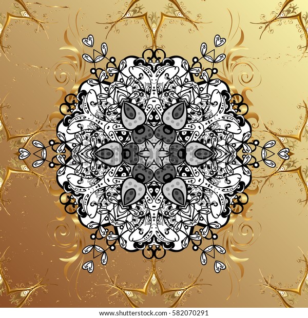 Gold Template Vector Illustration Golden Elements Stock Vector (Royalty ...