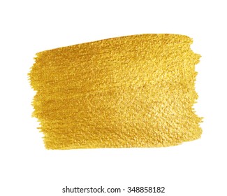 Gold Texture Hand Drawn Brush Stroke Stock Vector (Royalty Free ...