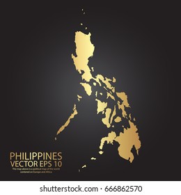 Gold Texture Map Philippines Abstract Metal Stock Vector (Royalty Free ...