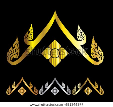 Gold Thai Tradition Art Pattern Illustration Stock Vector (Royalty Free ...