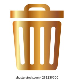 Gold Trash Icon Stock Vector (Royalty Free) 291239300 | Shutterstock