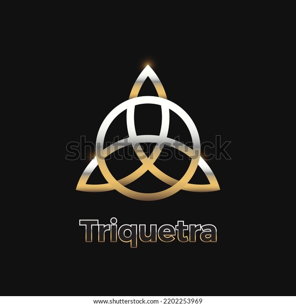Gold Triquetra Logo Design Vector Symbol Stock Vector (Royalty Free ...