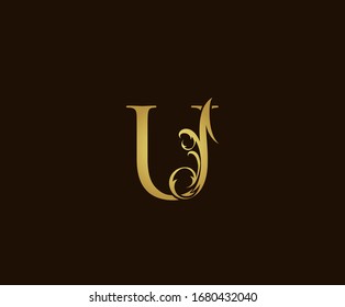 Gold U Luxury Logo Icon Classic Stock Vector (Royalty Free) 1680432040 ...