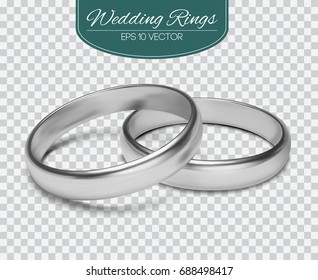 Gold Vector Wedding Rings Isolated On Stock Vector (Royalty Free ...