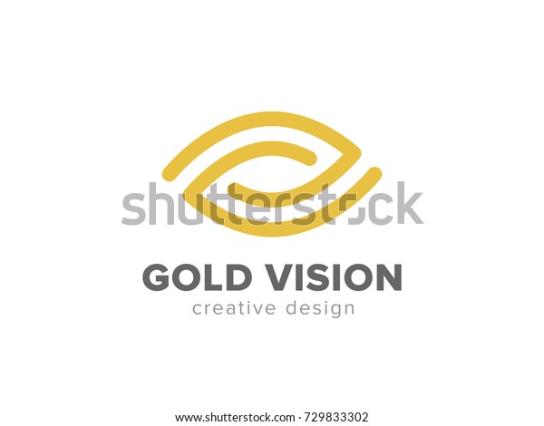 Gold Vision Logo Concept Gold Eye Stock Vector (Royalty Free) 729833302