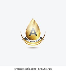Gold Water Icon Logo Initial Vector: เวกเตอร์สต็อก (ปลอดค่าลิขสิทธิ์ ...