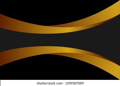 Abstract Banner Gold Web Banner Waves Stock Vector (Royalty Free ...