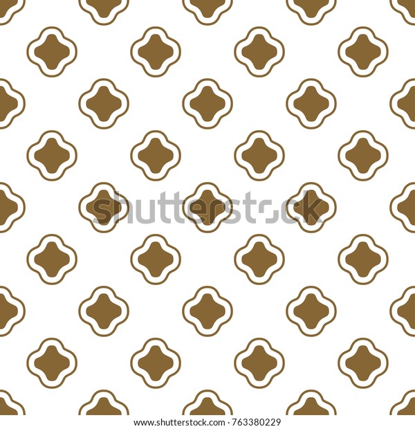 Gold White Ottoman Shapes Seamless Vector Stock Vector (Royalty Free ...
