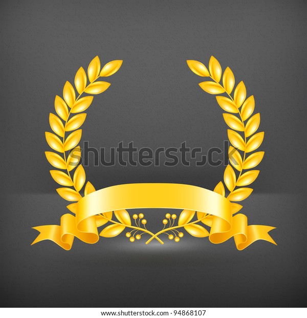 Gold Wreath Vector Stock Vector (Royalty Free) 94868107 | Shutterstock
