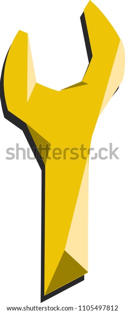 Gold Wrench Vector Stock Vector (Royalty Free) 1105497812 | Shutterstock