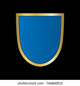 Goldblue Shield Shape Icon Bright Logo Stock Vector (Royalty Free ...