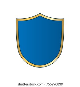 Goldblue Shield Shape Icon Bright Logo Stock Vector (Royalty Free ...