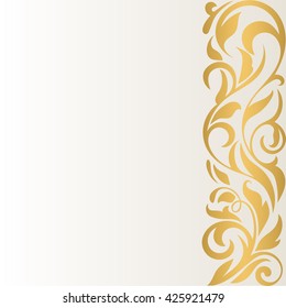 Golden Abstract Border On Light Background Stock Vector (Royalty Free ...