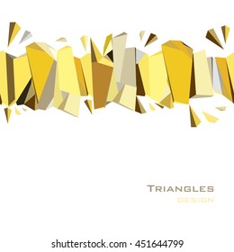 Golden Abstract Geometric Horizontal Border Design Stock Vector ...