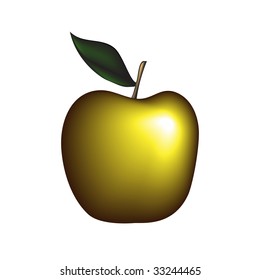 Golden Applevector Illustration Stock Vector (Royalty Free) 33244465 ...