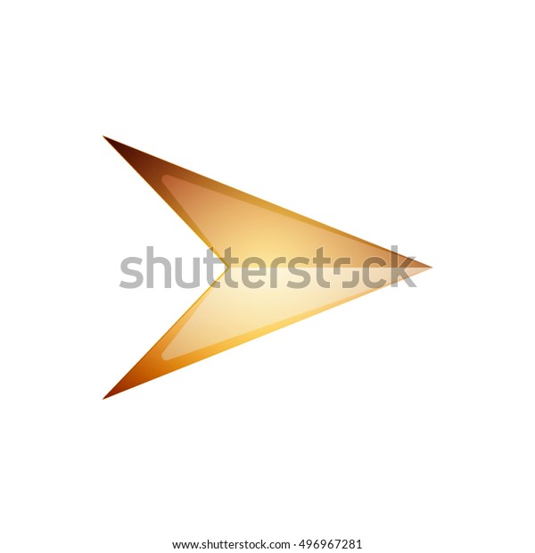 Golden Arrow Illustration Stock Vector (Royalty Free) 496967281