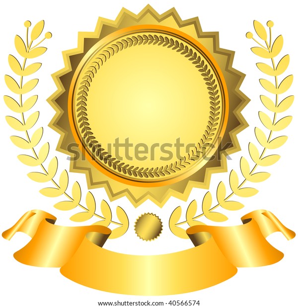 Golden Award Ribbon Vector Stock Vector (Royalty Free) 40566574 ...