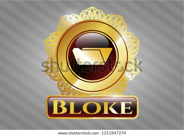 Golden Badge Folder Icon Bloke Text: Vector có sẵn (miễn phí bản quyền ...